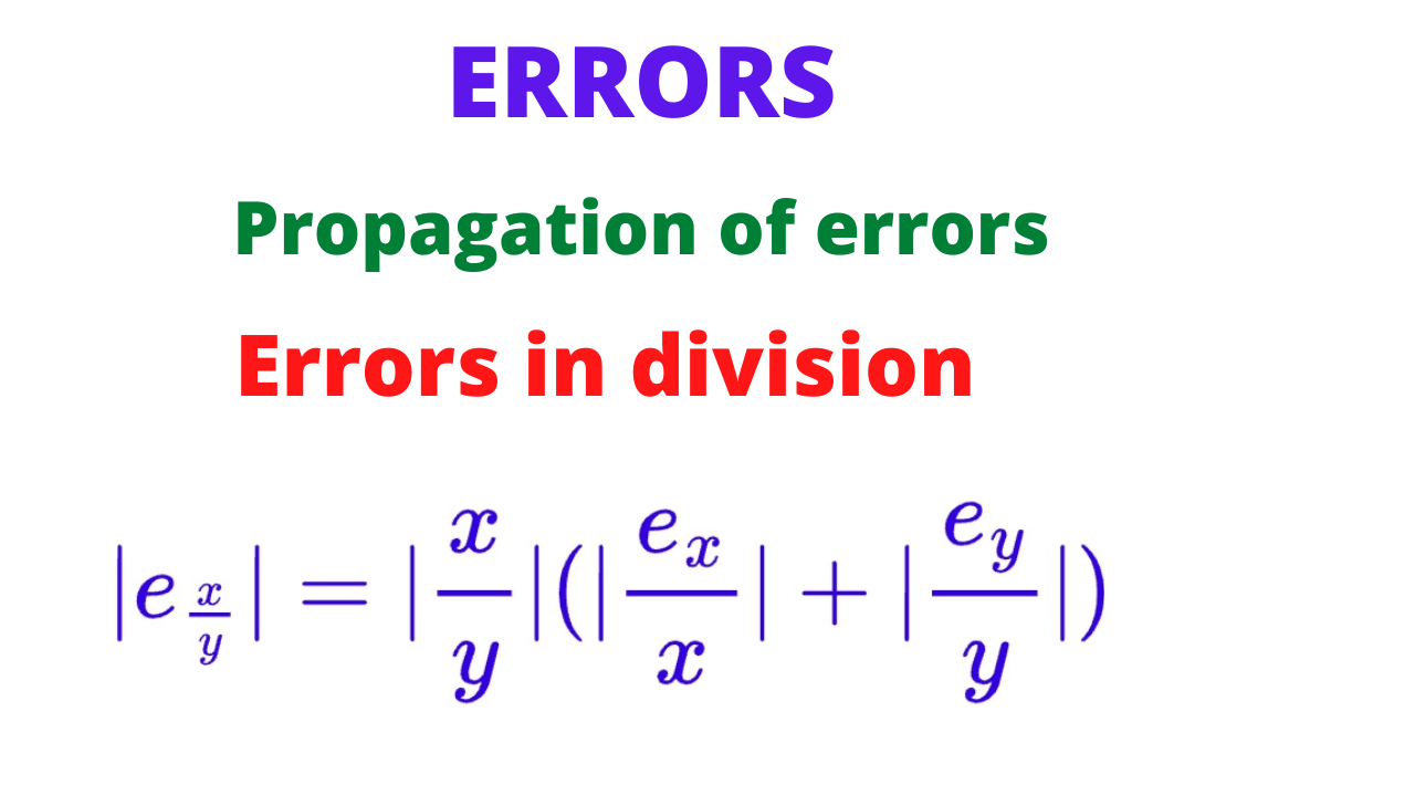 Error Analysis – Learn